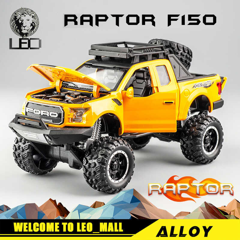 1:32 Ford LEO Raptor F150 Alloy Model Diecast Boys Car Monster Toys ...