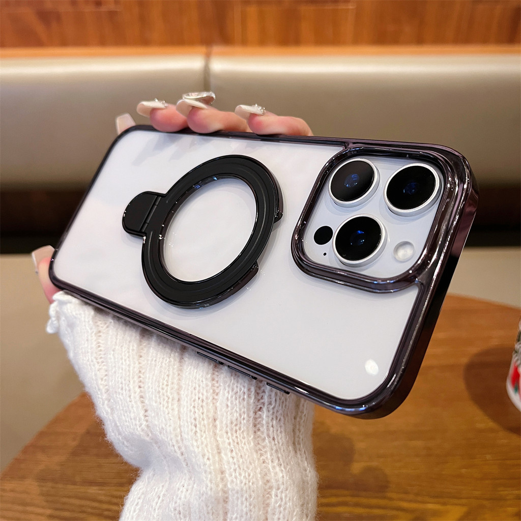 With Camera Button Luxury Flip Bracket Phone Case for IPhone 16 Pro Max ...