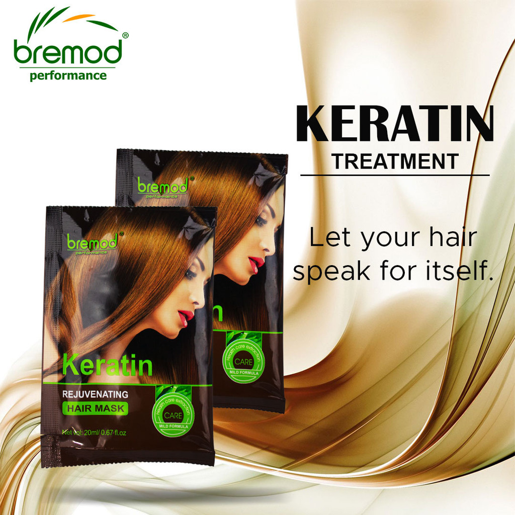 Bremod Keratin Rejuvinating Hair Mask 20ml prevent damaged strengthen ...