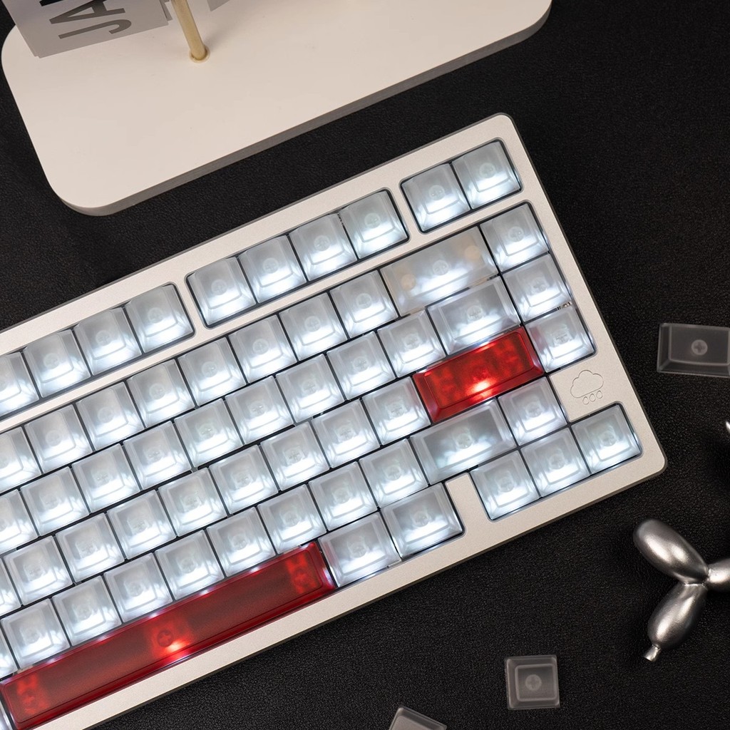 Multi-color Foggy Transparent Keycaps PBT/ PC RGB Shine Through custom ...