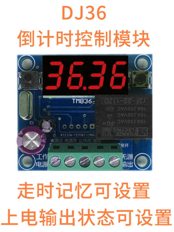 Countdown Module Switch Controller Digital Display Time Relay On Off Delay Dc 12v24v Timer