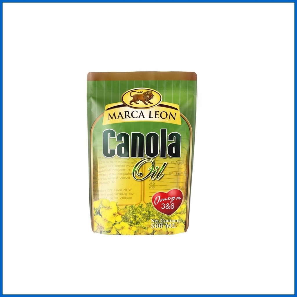 ☁ ♠ Marca Leon Canola Oil 500ML Pouch Case (24 pcs) | Shopee Philippines