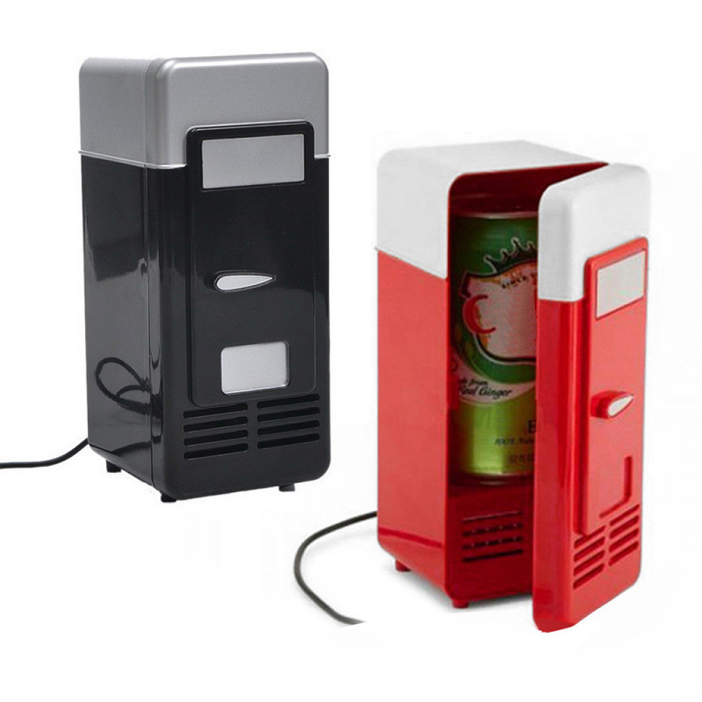 Mini USB Fridge Cooler Beverage Drink Cans Cooler/Warmer Refrigerator ...