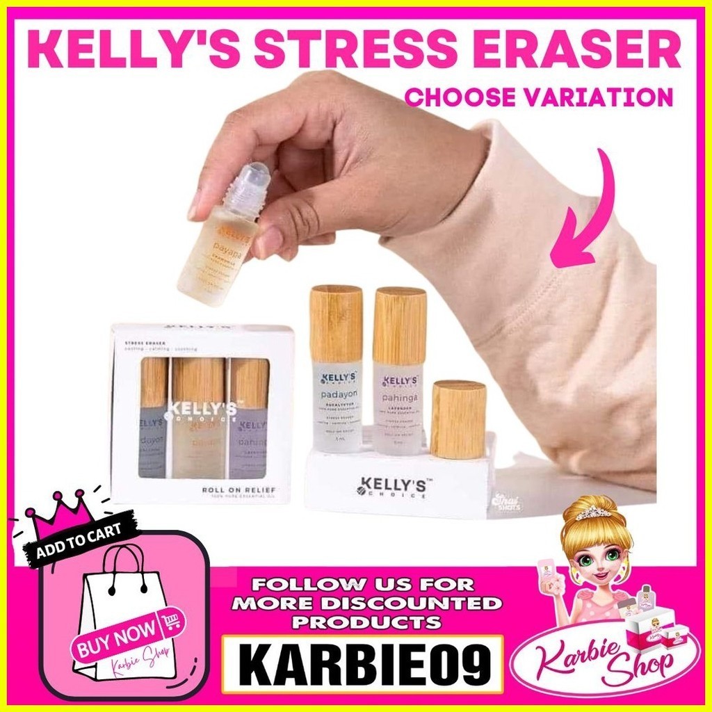 ♠ ♀ Orig Kelly's Choice Stress Eraser Roll On Relief | Shopee Philippines