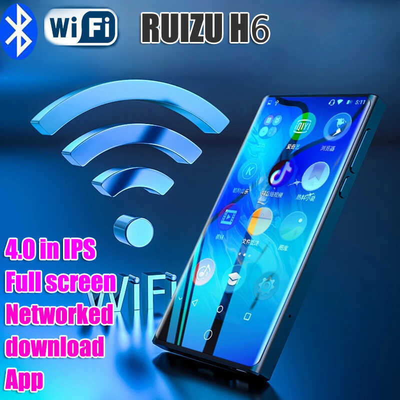 Ruizu H6 Mp4 WIFI Bluetooth Full Touch 4.0 Inch IPS Screen Mp3 May Get To The Internet FM Radio ...