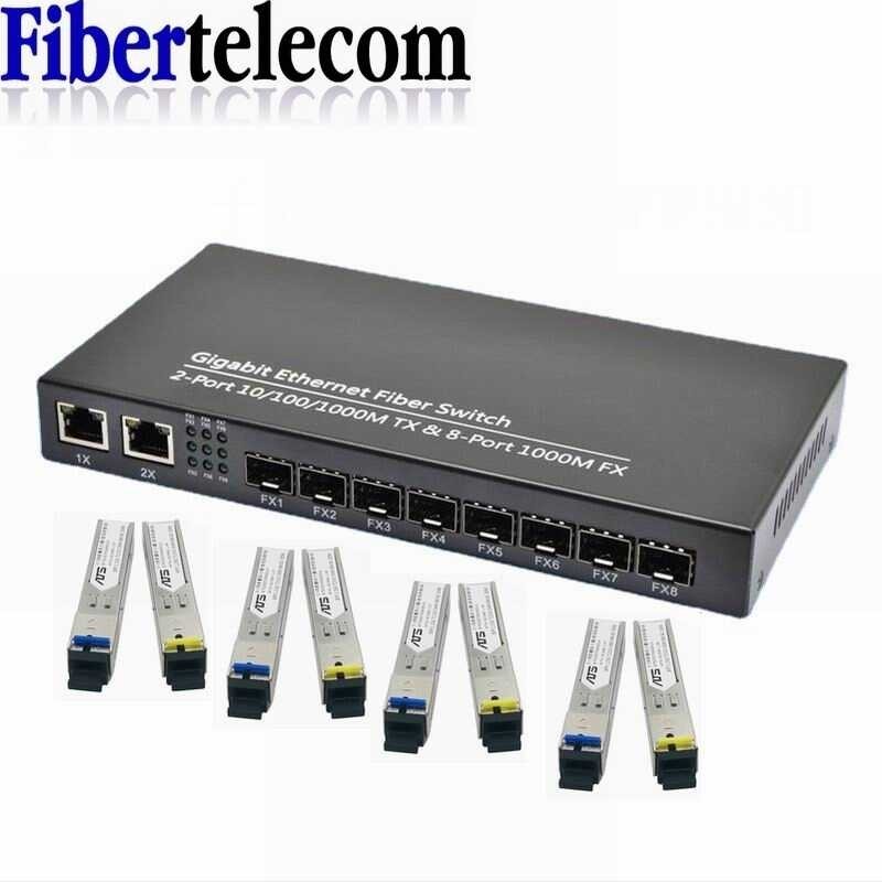 2 Fiber Optical Rj45 1000M Industrial Grade Gigabit Ethernet Switch ...