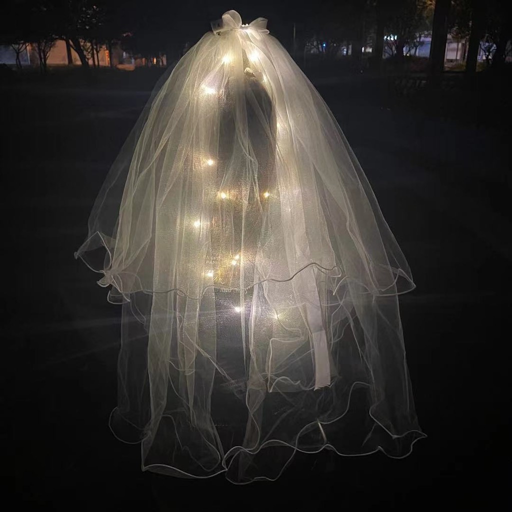 1pcs Light Up Veil For Bride Led Bridal Veil With Crowns Elegant and ...