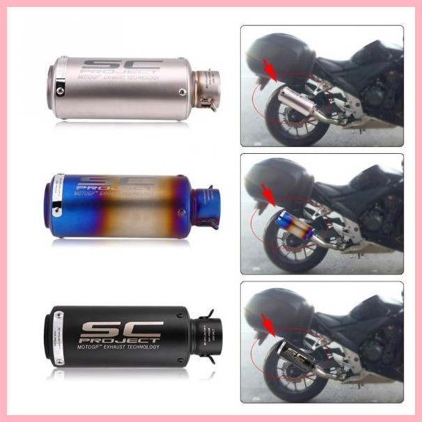Ready stock **SC project Exhaust Muffler Tailpipe Tip Stainless ...