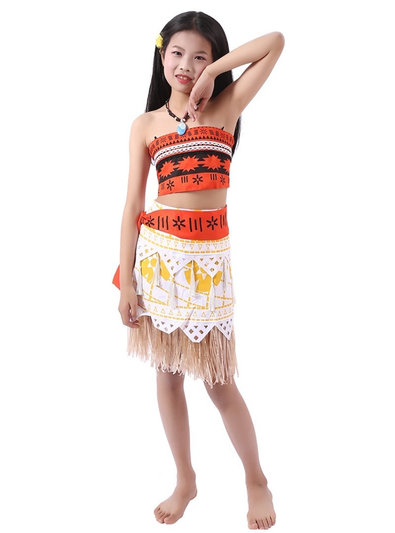 3PCS Moana Costume for Baby Girl 2 3 4 5 6 7 8 Year Children ...