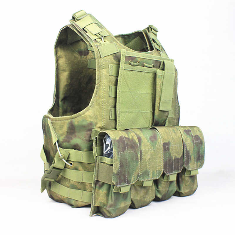 Fast Release Modular Molle Assault Vest, Airsoft Combat Vests, Includes ...