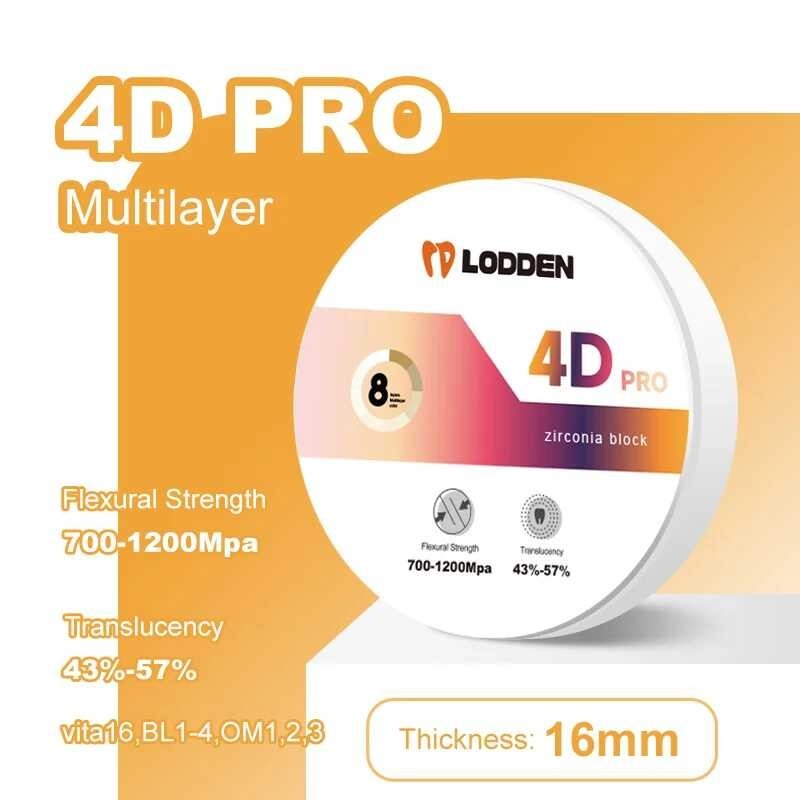 Zirconia Block 4D Pro 98*16Mm Para Sa Dental CAD Veneer Inlay Crown ...