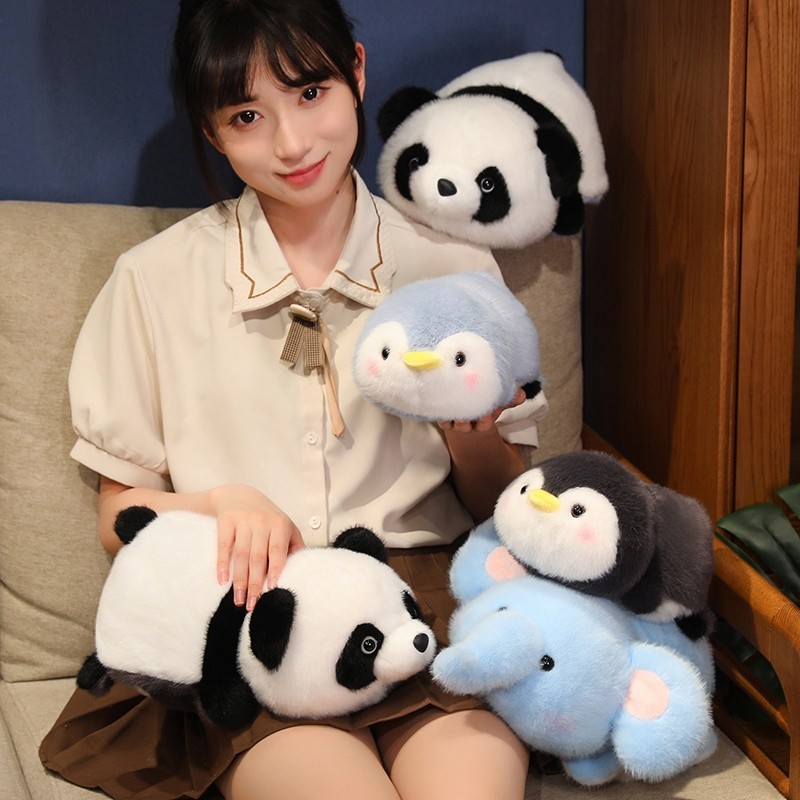 Reversible Anime Plush Toy Funny Creative Panda Turn Into Penguin ...