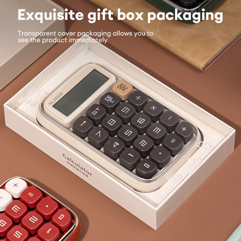 Deli Nusign Mechanical Key Calculator Mini Desktop Calculator NS043 ...
