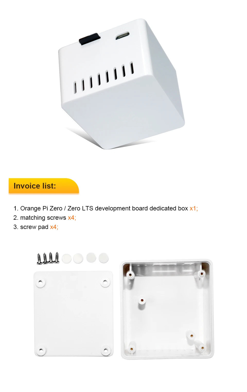 Orange Pi Zero Or Orange Pi Zero LTS Development Boards ABS White Case ...