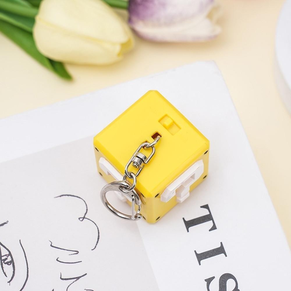 Super Mario Square Question Mark Box Vocalizable Keychain Pendant Funny ...