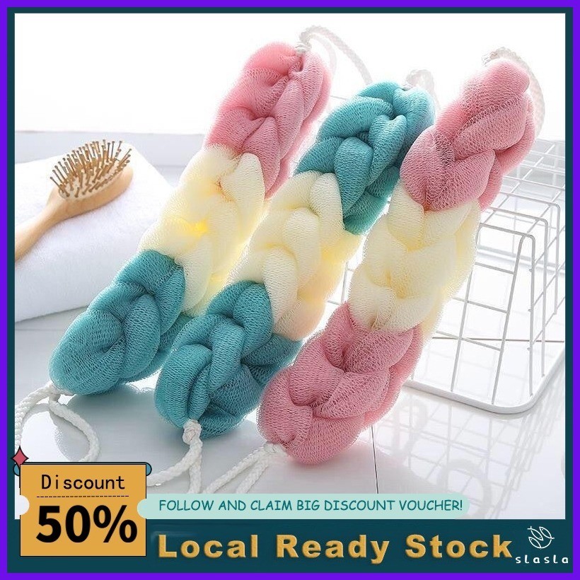 ∈ ☜ Body Exfoliate Puff Bath Sponge Scrub Mesh Net Ball Massage Ball ...