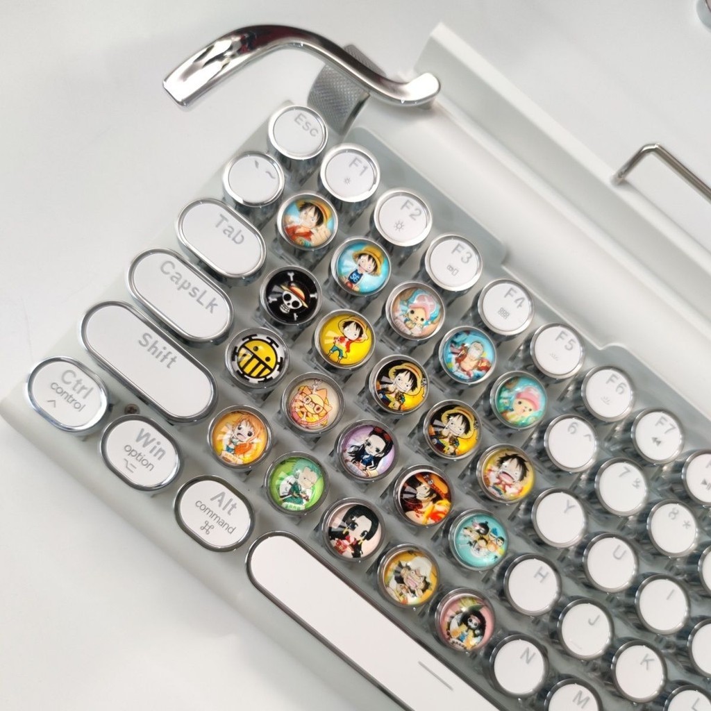 Handmade One Piece Steampunk Round Personalized Mechanical Keyboard ...