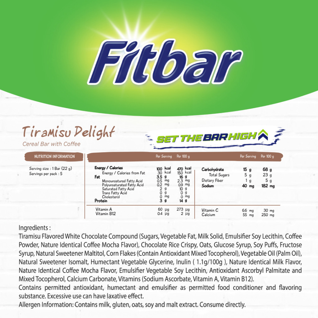 ♀ ☬ Fitbar Cereal Bar Pack of 10 Multipack (10 x 22g) | Shopee Philippines
