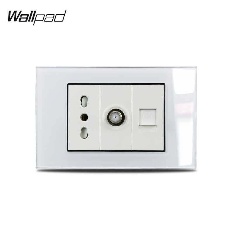 DATA Wallpad 118*75Mm L3 White Glass Panel 16A - AC Italy Italian ...