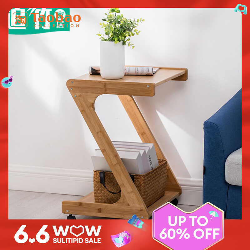 Bay Window Movable Small Narrow Tea With Wheels Cabinet Corner Storage Sofa Side Bedside Table ...