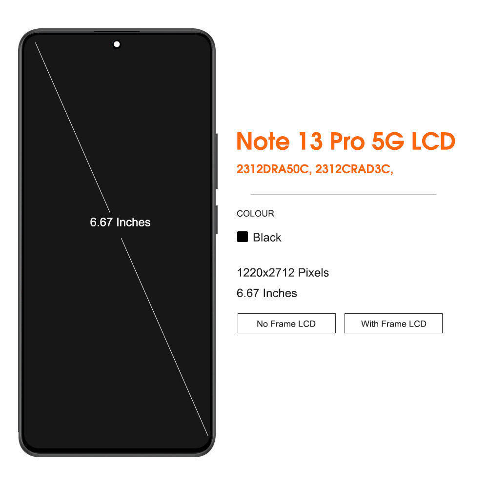 6.67" Display For Xiaomi Redmi Note 13 Pro 5G LCD Display Touch ...