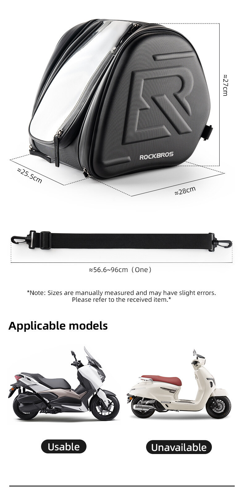 【PH Delivery】ROCKBROS Motor Fuel Tank Bag Hard Sheel Pedal Motorcycle ...