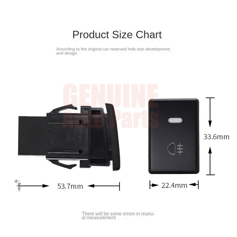 Car Front Rear Fog Light Button Spotlight Music Fan Switch with ...