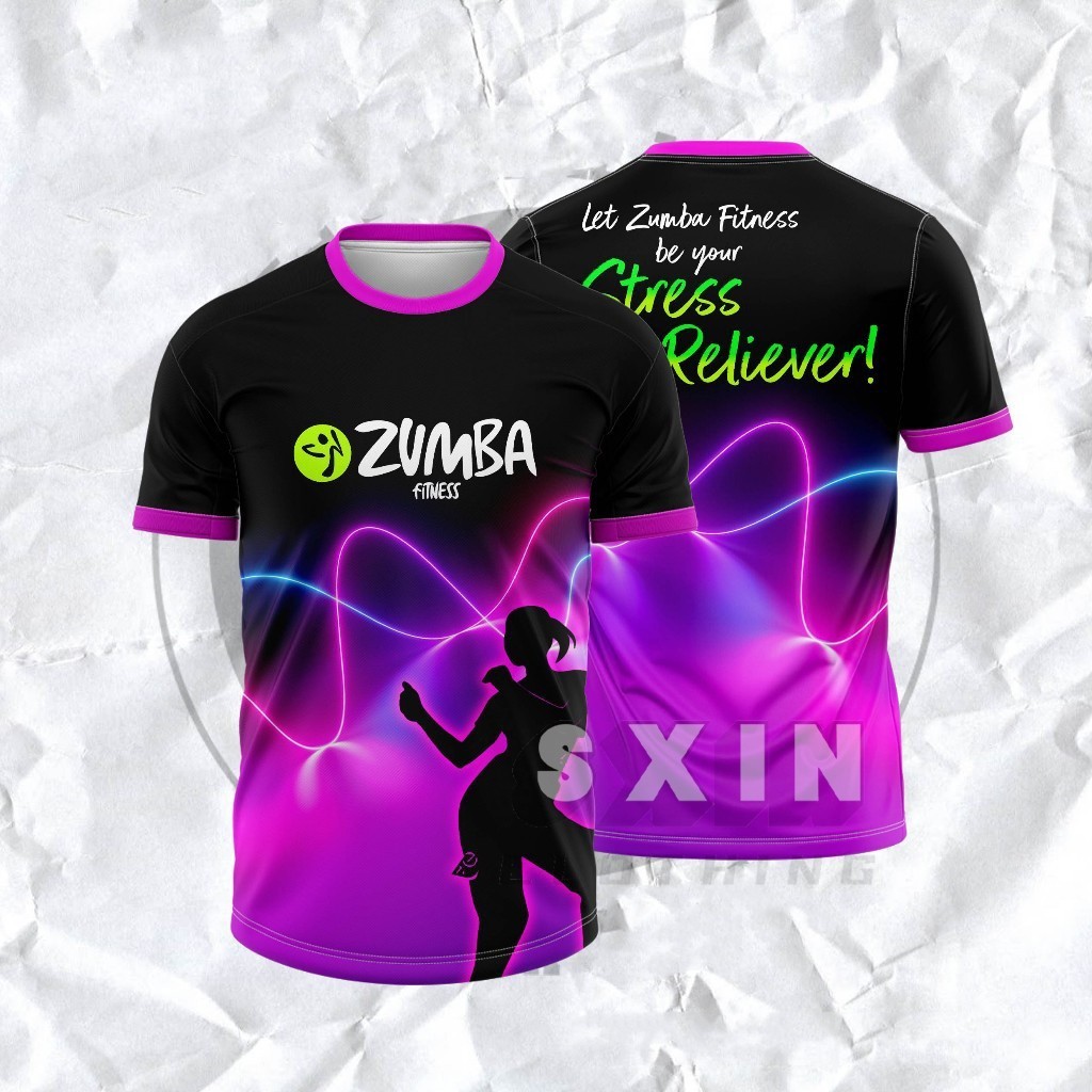 Full Sublimation Shirt 2024 GAD Jersey Love Zumba Zumbawear Breathable ...