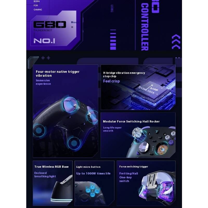 THUNDEROBOT G80 Elite Gaming Controller Xbox Controller Wireless ...
