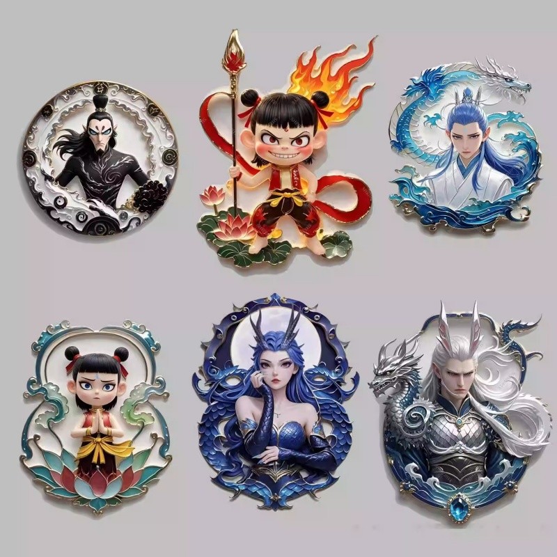 New Anime NeZha 2 Fridge Magnet Interesting Stickers for Adults Kids ...