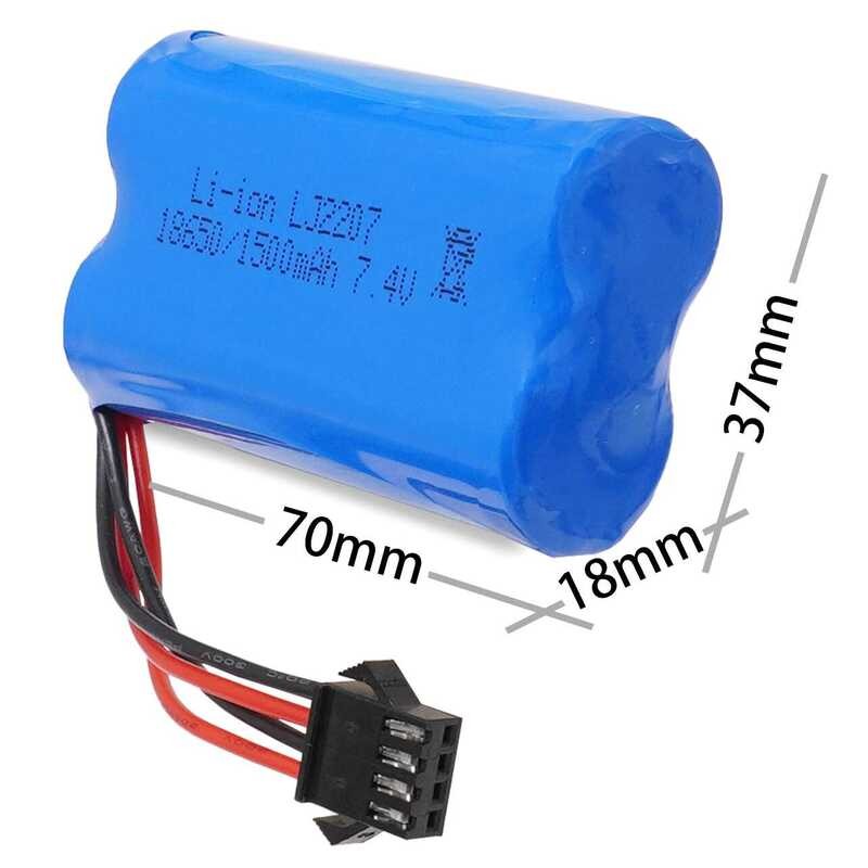 7.4v 1500mAh SM4P 18650 lithium battery 1200mAh electric water remote ...