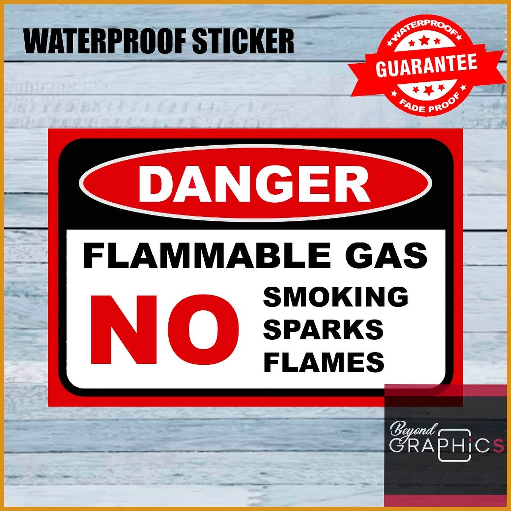 ∈ ⇨ ⌚ Beyond Graphics Safety Signage : Flammable Gas / LPG Sign ...