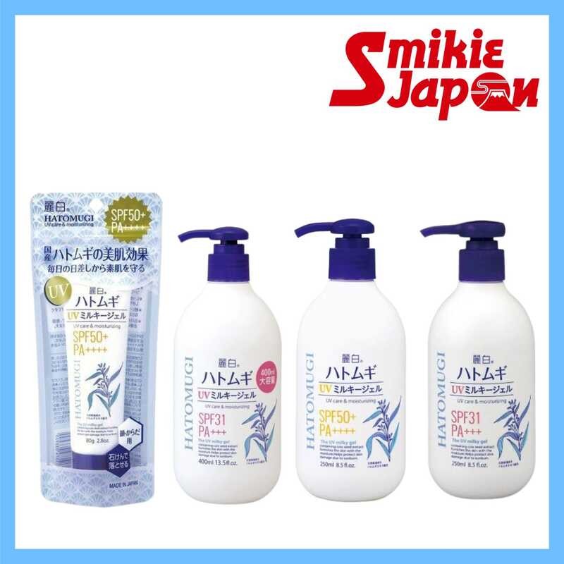 Kumano Yushi Reihaku Hatomugi Tube 80G /Pump 250Ml Spf50+ /Uv Milky Gel ...