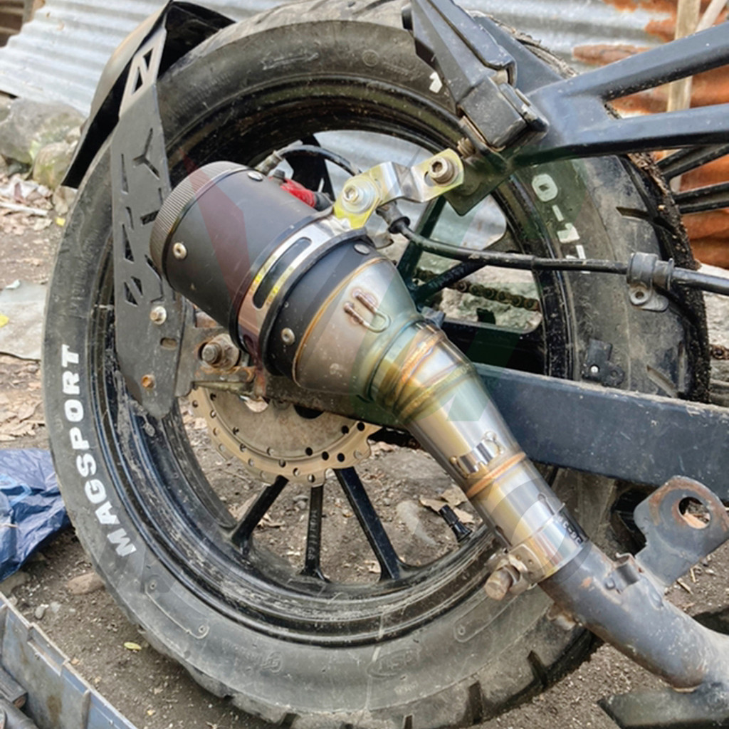 38-51mm Inlet universal Motorcycle Carbon Fiber Tailpipe AR Austin ...