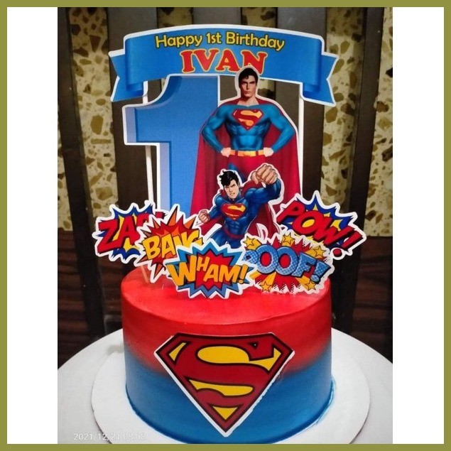 Cake Topper ( Superman Theme ) | Shopee Philippines