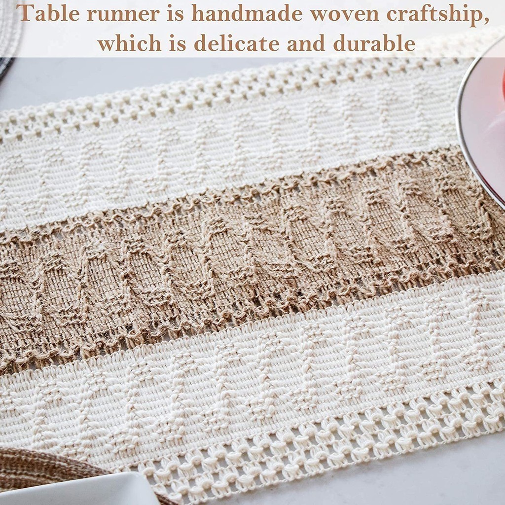 Table Cloth Macrame Table Runner Farmhouse Style Modern Farmhouse Decor ...