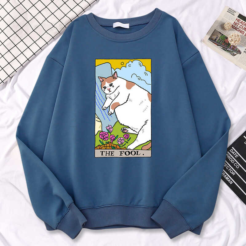 7 Katunayan Sweatshirts Para Sa Kababaihan Ang Fool Sad Cat Meme ...
