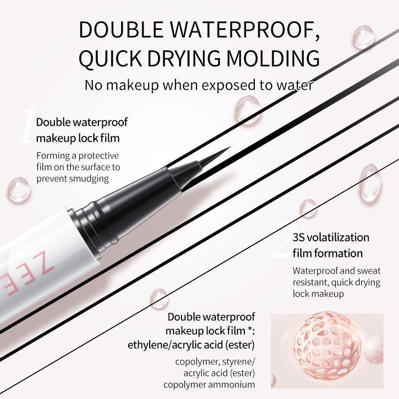 ZEESEA 0.01mm Liquid Eyeliner Waterproof Long Lasting Eye Makeup Quick-Dry Black | Shopee ...