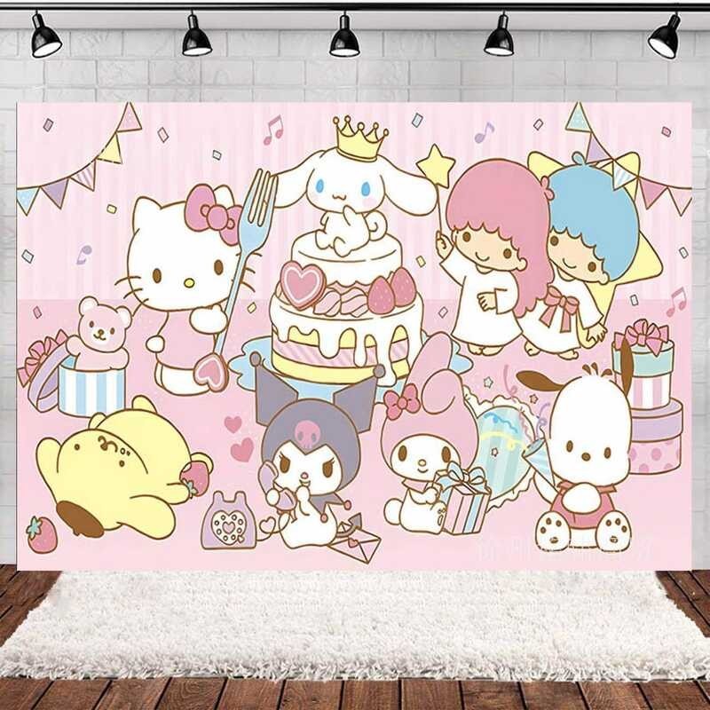 RA Sanrio Kuromi Backdrop banner tapestry party decoration photo ...