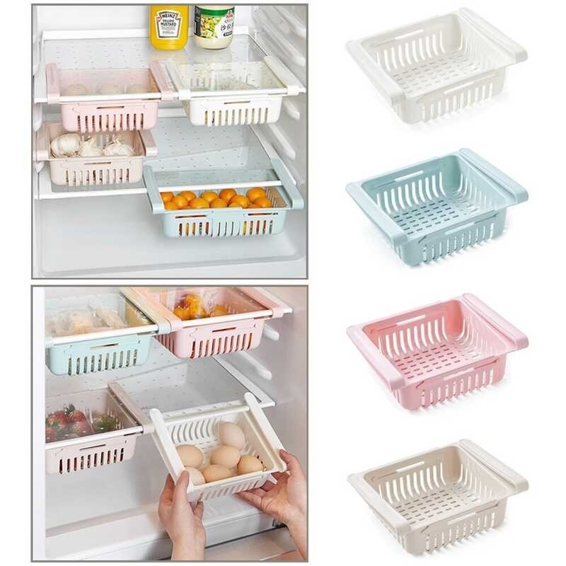 (Allen Cook) Refrigerator Retractable Plastic Storage Box Fridge ...