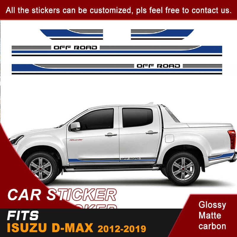 Door Stripe Side Graphic Vinyl Racing Car Sticker Para Sa Isuzu D-Max ...