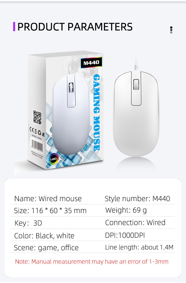 Zeus M-440 Wired Mouse For Office / Gaming M440 Mice | Shopee Philippines