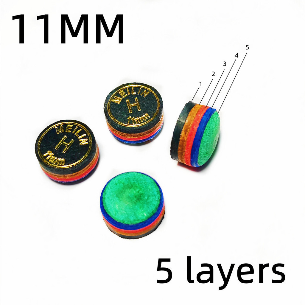 4PCS 11mm Billiards Snooker Cue Tips 5 Layers H Hardness For Tako ...