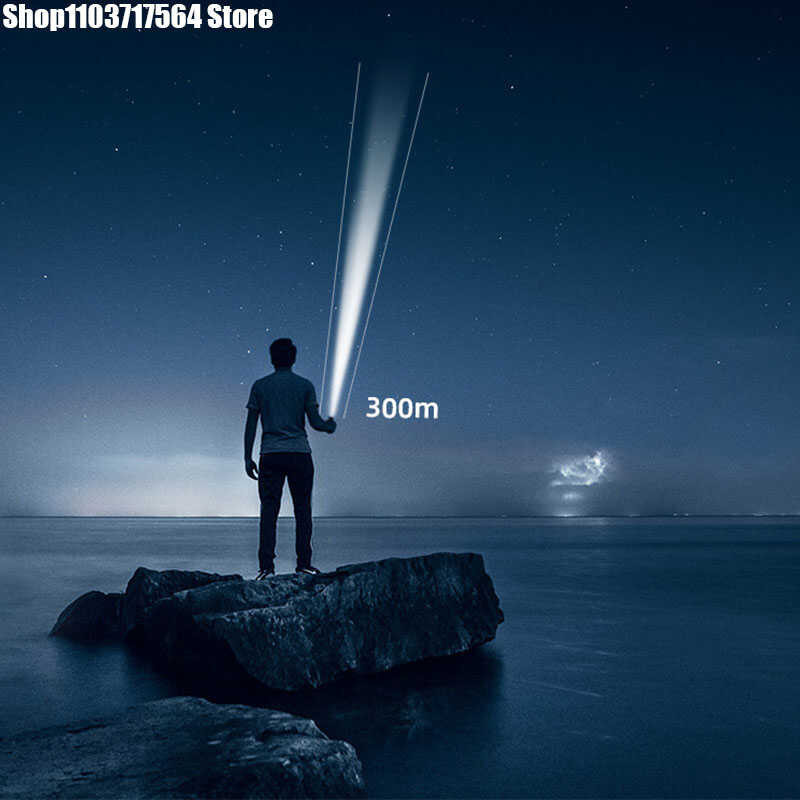 Flashlight Rechargeable Humantong Sa Labas Super Maliwanag Na Mahabang ...