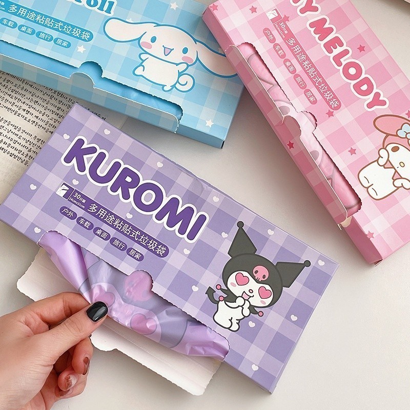 30 Pcs Sanrio Hello Kitty Self-Adhesive Garbage Bag Kawaii Pochacco ...