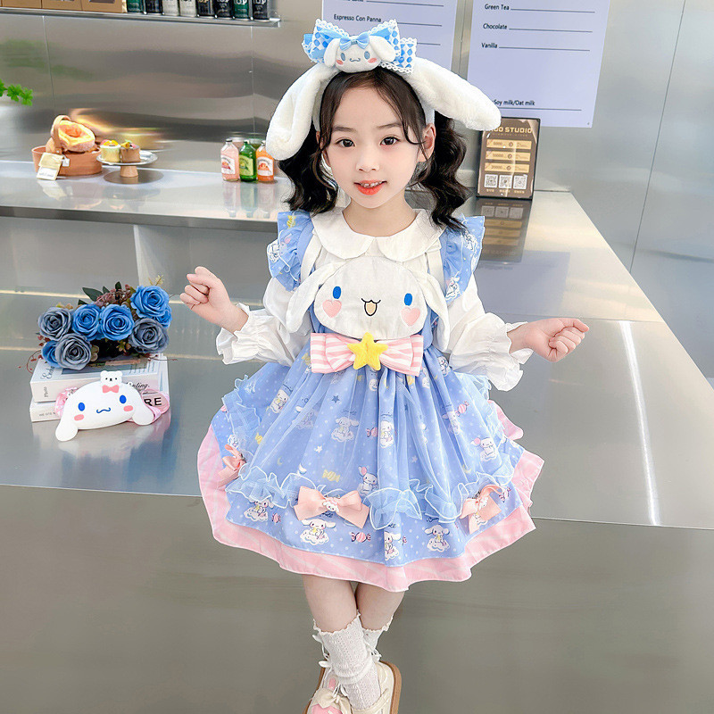 2024 Sanrio Cinnamoroll Lolita Graceful Princess Dress Summer Cute Girl ...