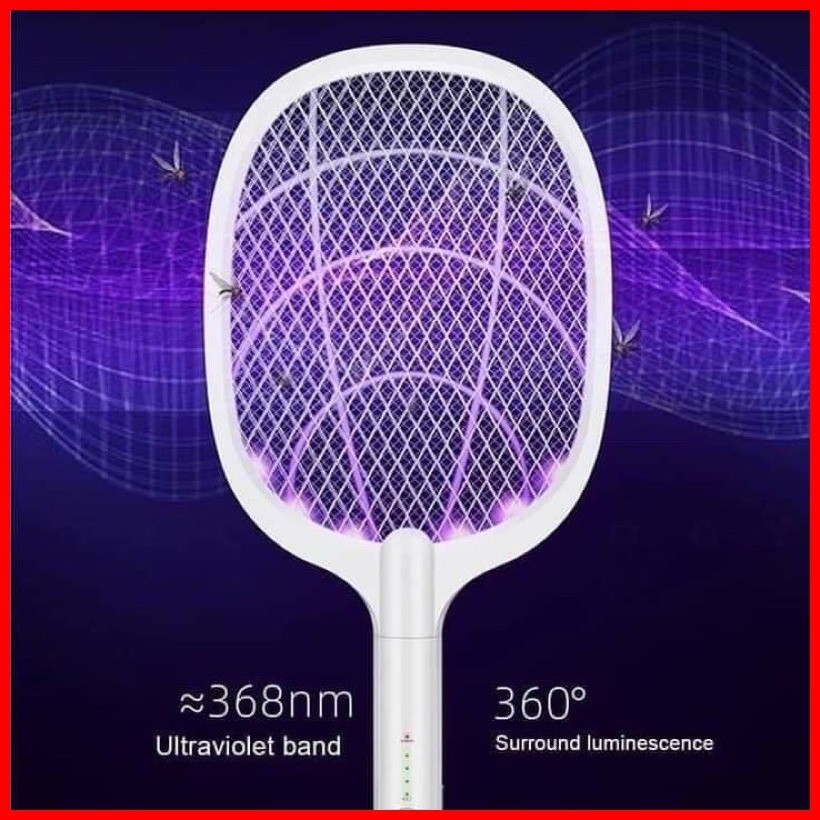 ๑ 2-in-1-New-3000V-Electric-Insect-Racket-Swatter-Zapper-USB-1200mAh ...