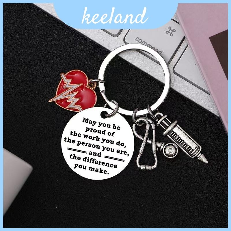 Heart Versatile Shaped Keychain Metal Accessory For Nurses Doctors ...