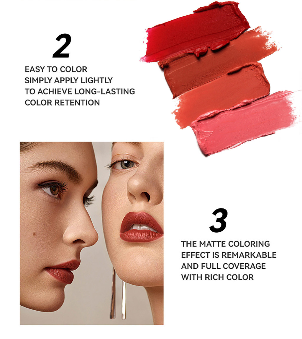Lip Matte Lipstick Raw Chocolate Matte Texture Durable Gloss for All ...