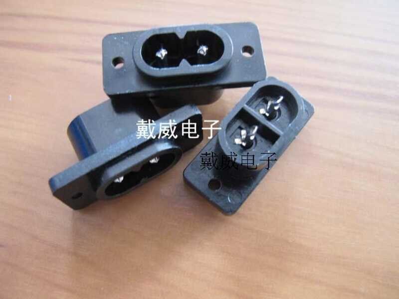 AC power socket, 2-pole 8-letter tail power socket, 2-pin AC-006 ...